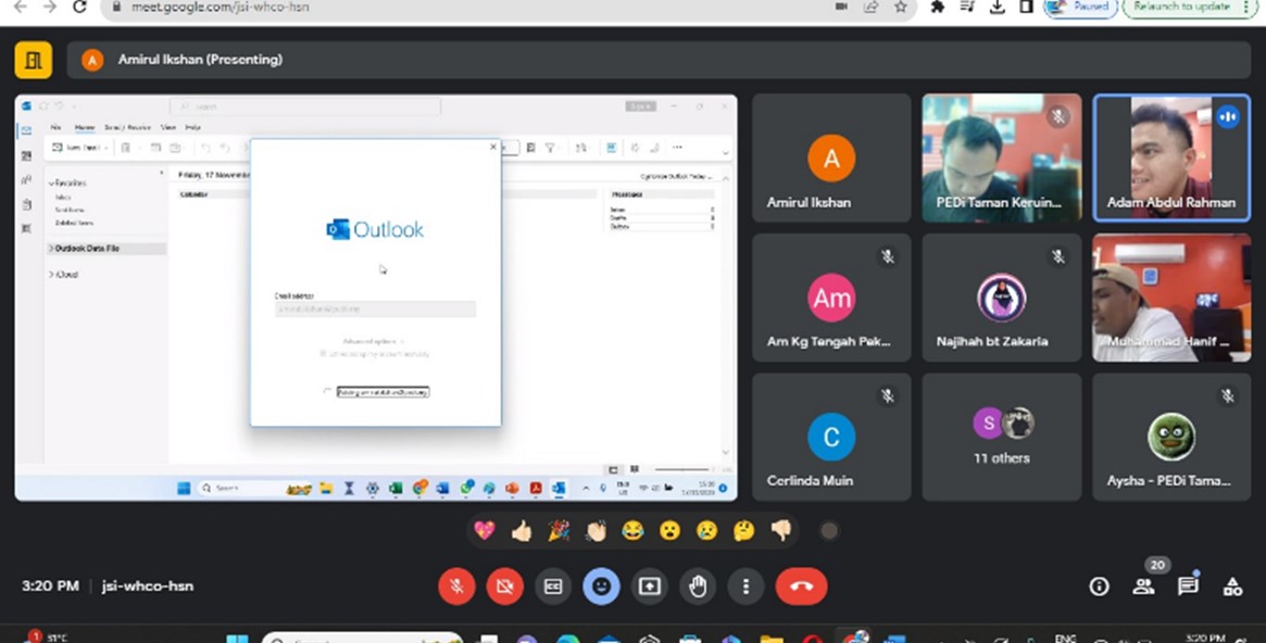 E Learning – Outlook Email for PC – 17 November 2023 – NADI Taman Harmoni